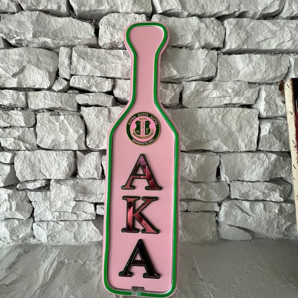 D9 Greeks | Art | Alpha Kappa Alpha Led Wooden Paddle Pink | Poshmark